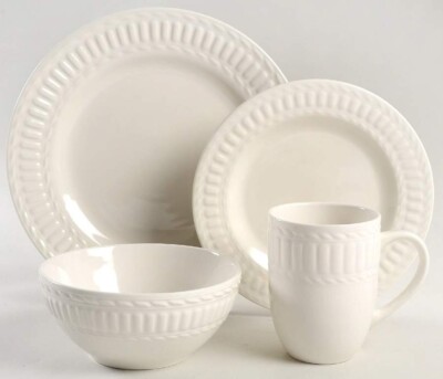 NIB NEW TRADITIONAL 16PC THOMSON POTTERY STONEWARE DINNERWARE CLASSY ...