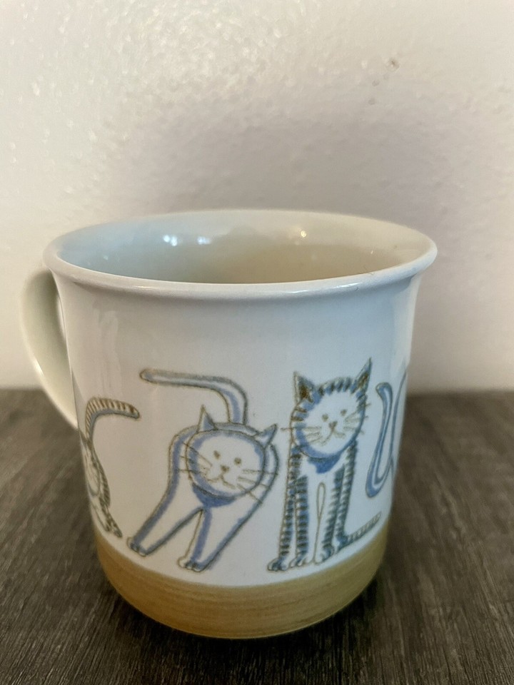Vintage Stoneware Cat Coffee Mug Novelty Cats | eBay