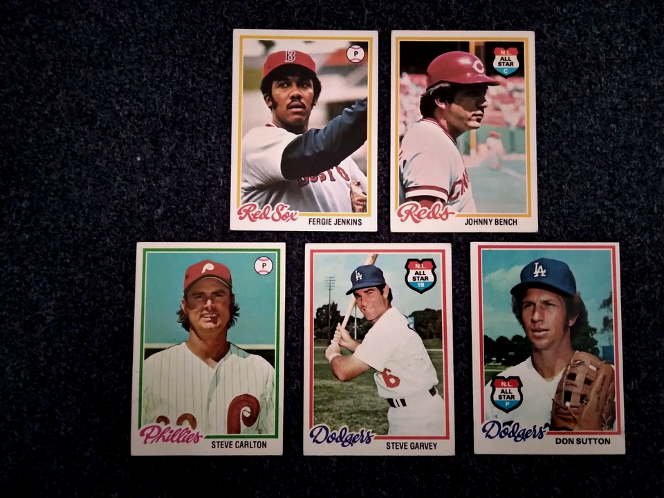 1978 Topps Rose Brett Morgan Bench Yount Carter Garvey Munson Baseball ...