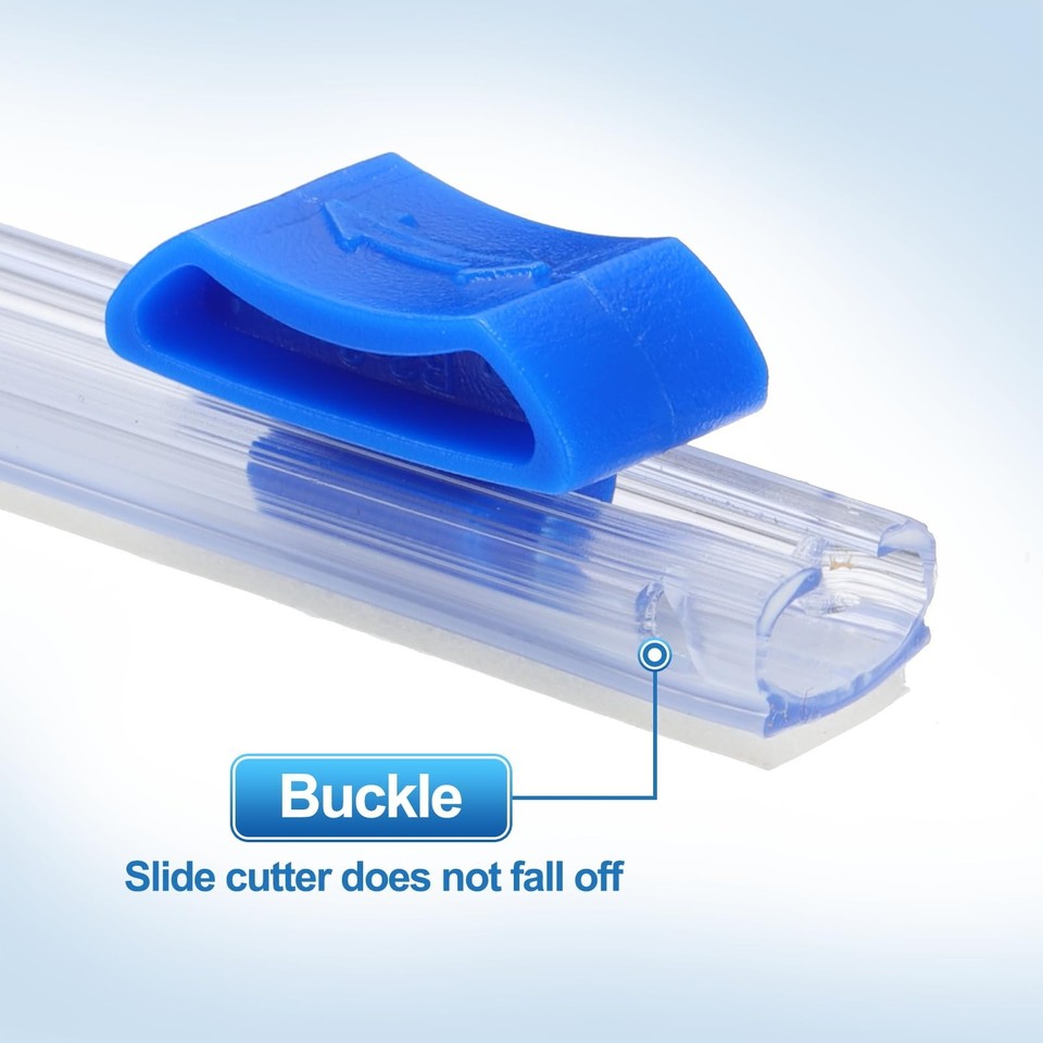 12pcs Plastic Wrap Cutter, 19in Plastic Wrap Slide Cutter Self Adhesive ...