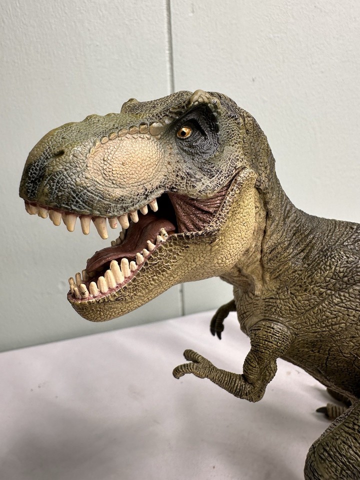 Vintage Papo Realistic Tyrannosaur Rex T-Rex Dinosaur Figure 7" Movable ...