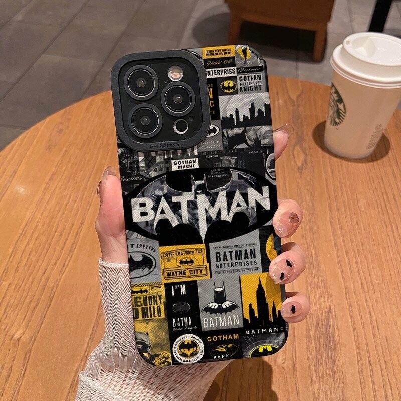 Batman Phone Case ForiPhone 16 Pro Max 15 14Plus 13 12 11 Suede Skin ...