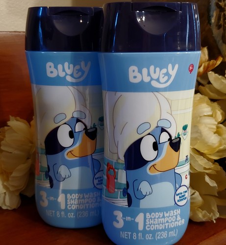 2 BLUEY 3-in-1 BODY WASH, SHAMPOO & CONDITIONER ~NEW Ltd Edition ...