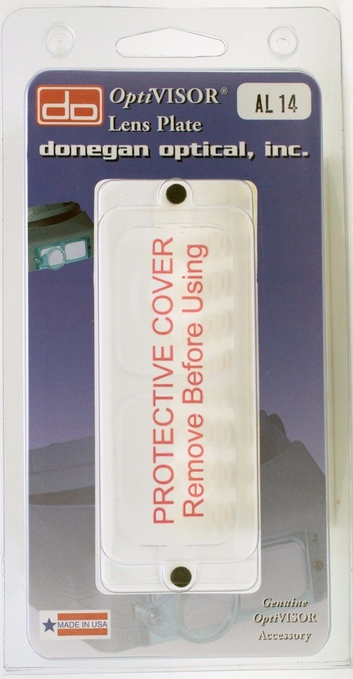 Donegan AL-14 Acrylic OptiVisor® AL Lens Plate #4, 2X Magnification at ...