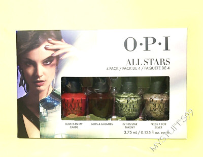 OPI Nail Lacquer "ALL STARS" 4-PACK MINI SET 4 X 3.75 ml NEW IN BOX ...
