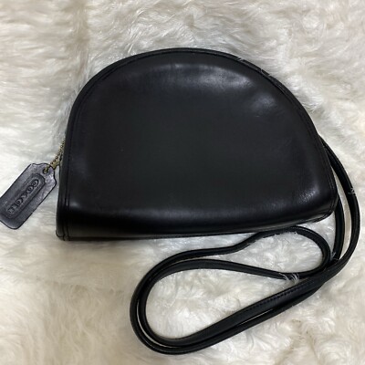 Vintage COACH Classic Leather Kimball Zip Crossbody Bag BLK 9911 Made ...