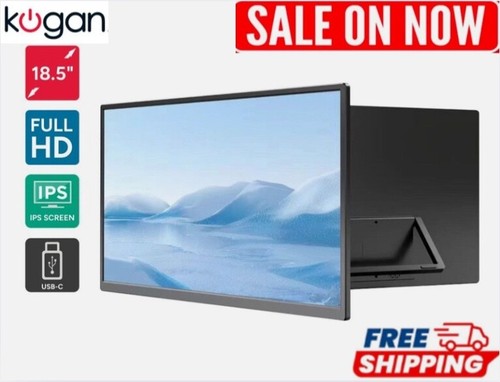 Kogan XPRESSO 18.5" Full HD IPS USB-C Portable Monitor 1920 x 1080 ...