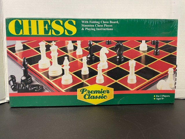 Pressman Premier Classic Chess Set 1980s Plastic 2.5" King Board Good ...