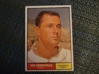 1961 Topps Baseball Card # 216 Ted Bowsfield EXMT Los Angeles Angeles ...