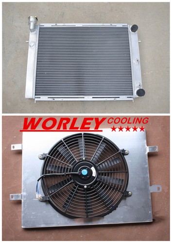 2ROW Aluminum Radiator + Shroud + Fan For HOLDEN COMMODORE VL RB30 ET ...