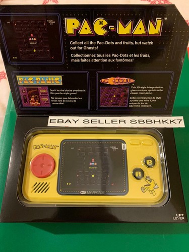 GENUINE My Arcade Official PAC-MAN Pocket Player Handheld +3 GAMES ...