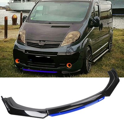 For Vauxhall Opel Vivaro Gloss Blue Front Bumper Lip Spoiler Body ...