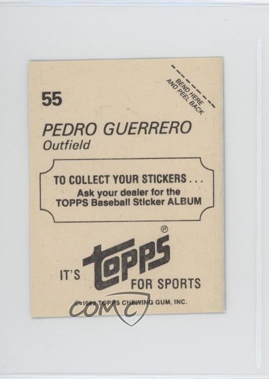 1982 Topps Album Stickers Pedro Guerrero #55 | eBay