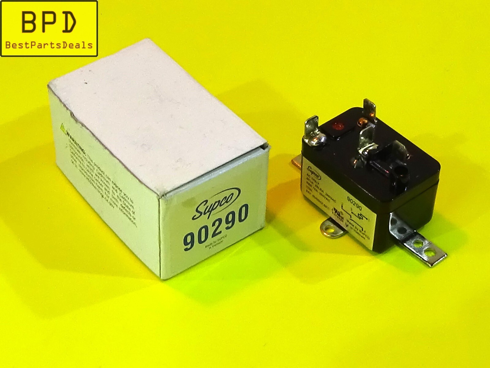 SUPCO 90290 General Purpose Fan Relay 4 a Load Current 24 V Coil ...