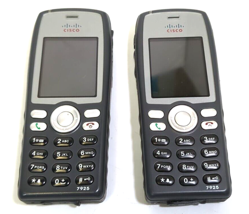 Lot of 2 Untested Cisco 7925 Wireless IP Phone Wi-Fi VOIP CP-7925G-A-K9 ...