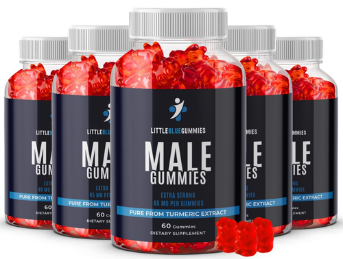 (5 BOTTLE) Little Blue Gummies Get It Up Every Day-Male Gummies- Extra ...