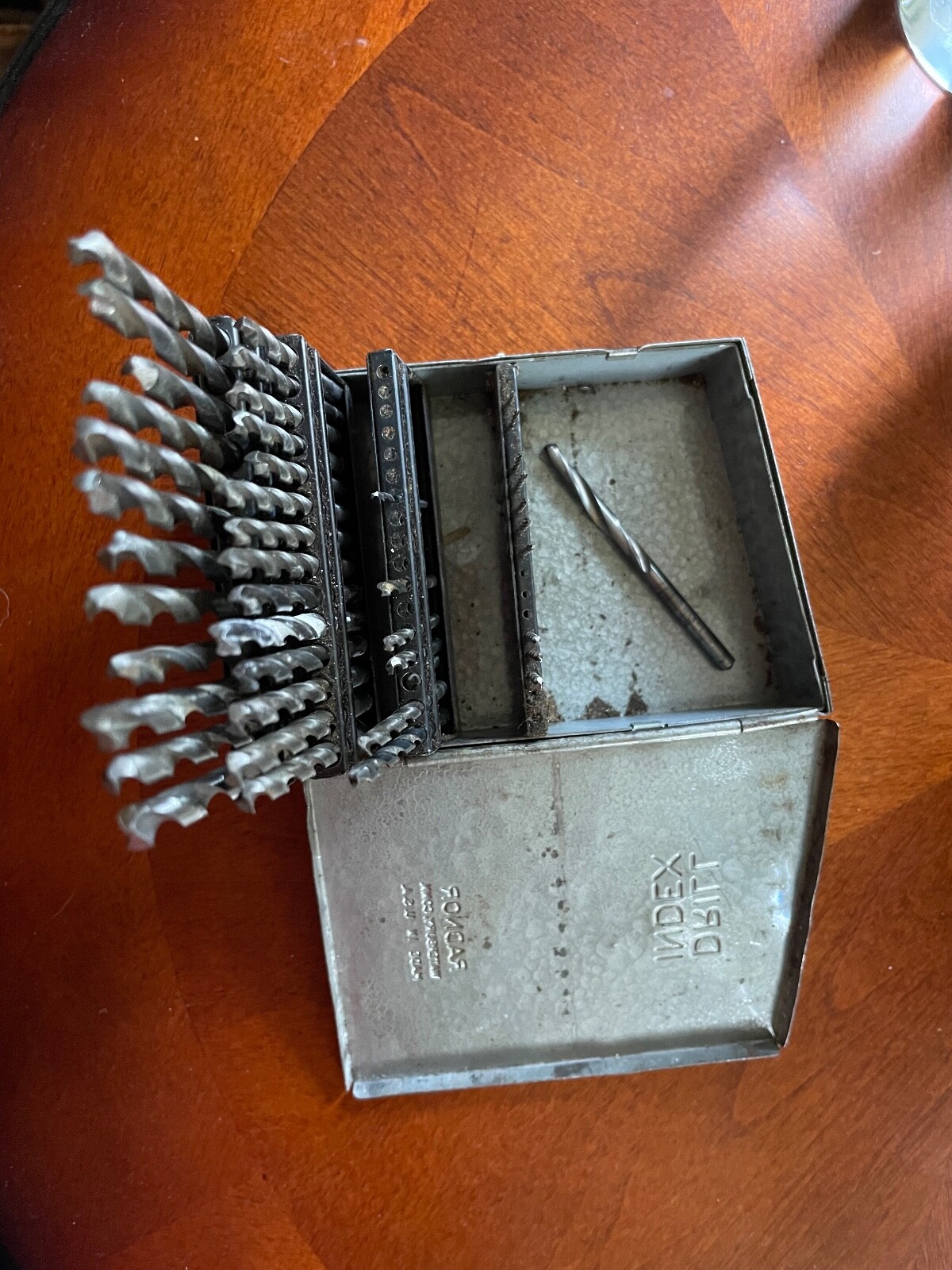 Vintage Radnor Drill Index Bit Metal Case With 42 Bits - Made In USA | eBay