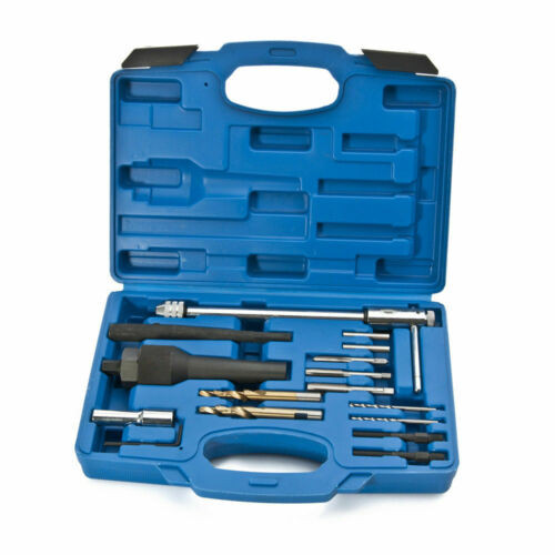 Pro 16pcs Glow Plug Removal Remover Extractor Tool Kit For Damaged 8mm ...