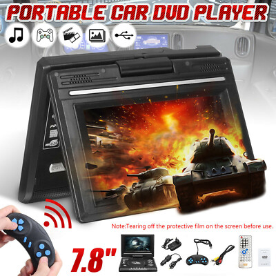 Portable HD 7.8 Inch TV Home Car DVD Player Rotate Screen VCD CD MP3 ...