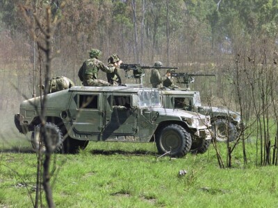US Marine Corps USMC M998 High-Mobility Multipurpose Wheeled Vehicles ...
