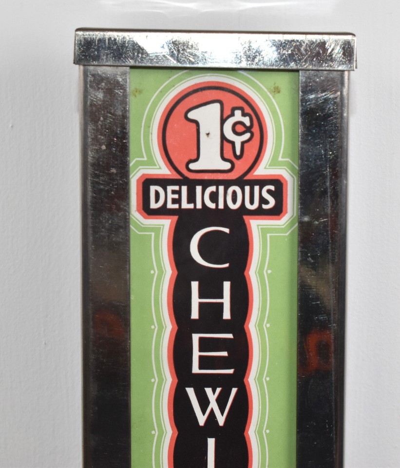 Vintage HERSHEYS CHOCOLATE 1 Cent CANDY Gum Coin Operated Dispenser ...