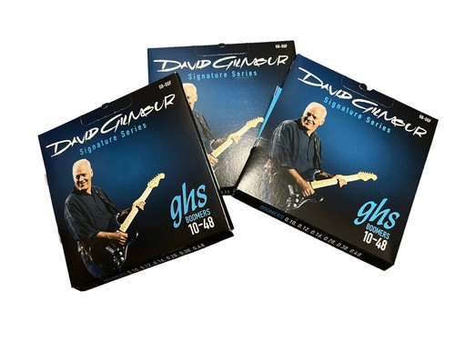 GHS David Gilmour Blue Electric Guitar Strings 10-48 3 SET PACK ...