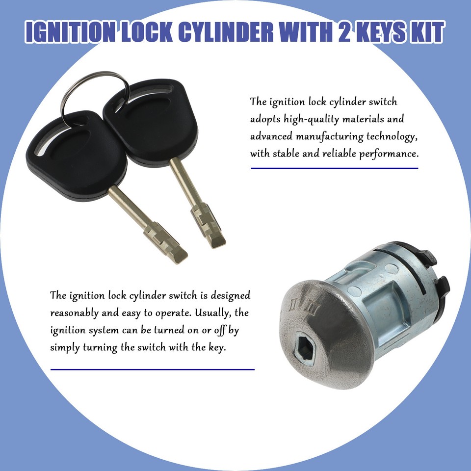 Car Start Lock Cylinder & Two Keys Kit for 2010-2013 Ford Transit ...