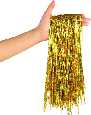 2000 Strands Christmas Tinsel Icicles, 19.7" Shiny Mylar Foil Icicle ...
