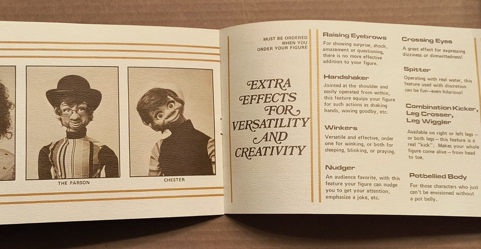 1970s MAHER WORKSHOP - Wood Carved Ventriloquist Figure Catalog by ...