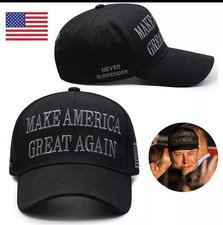 2020 Donald Trump Black Hat Make America Great Again Embroidered Cap US ...