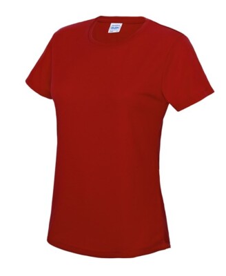 AWDis Women's Ladies Cool Performance Gym T Shirt Small Fire Red JC005 ...