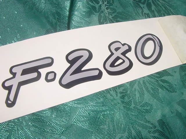 FORMULA BOAT DECAL " F-280 " GENUINE NEW 7" long x 1.5" high CLEARANCE ...
