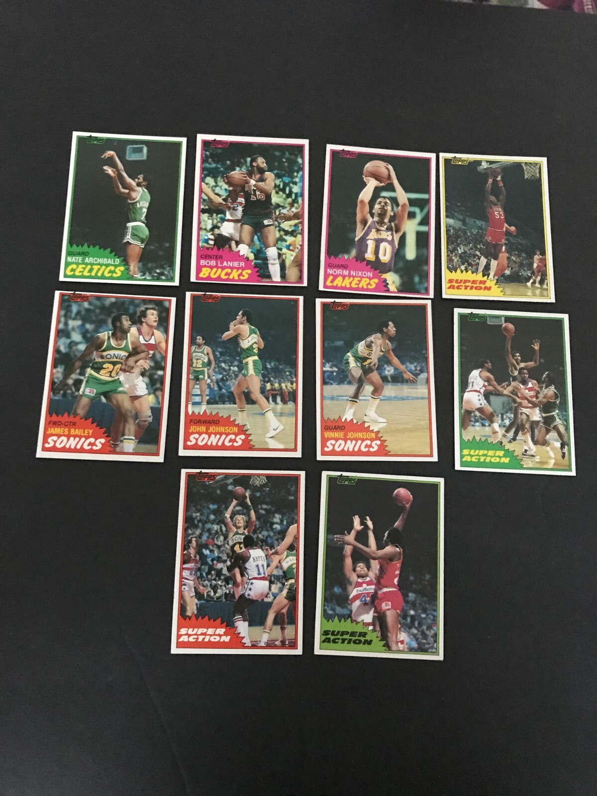 1981 TOPPS BASKETBALL LOT (32) NBA NICE GRADE PARISH ARCHIBALD LANIER ...