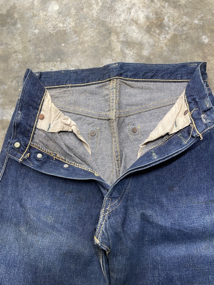 40’s Levi’s 501 Big E One Sided Tab Hidden Rivet Selvedge Jeans | eBay