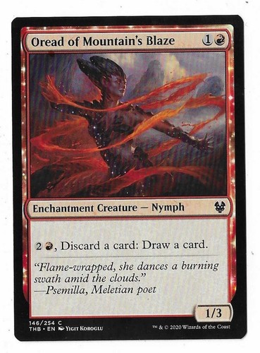 MTG Oread of Mountain's Blaze Theros Beyond Death (THB) Common #146/254 ...