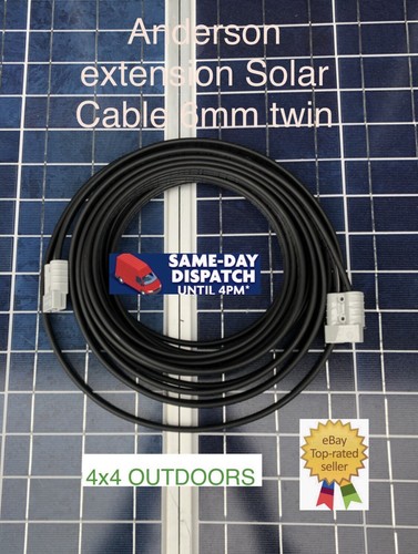 10 METERS 6MM TWIN DC SOLAR CABLE WITH ANDERSON STYLE PLUGS EXTENSION ...