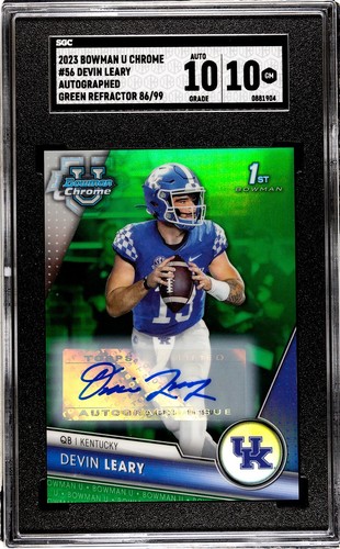 2023 Bowman University Chrome - Chrome Prospect Autographs Green ...