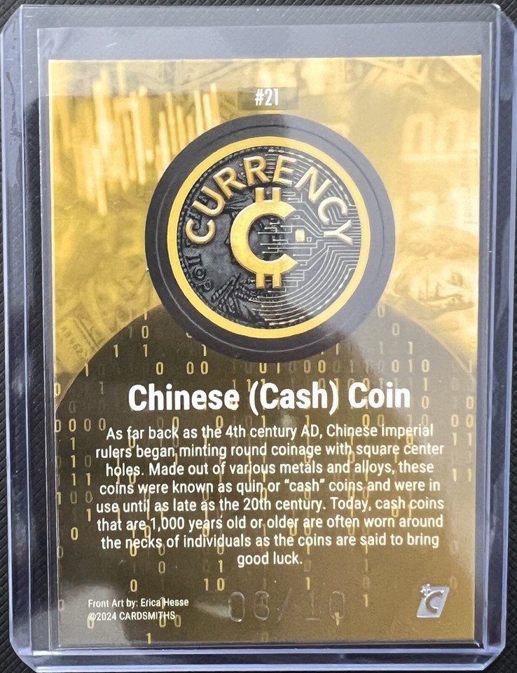 Cardsmiths Currency Series 3 #21 Chinese (cash) Coin Gold Gemstone 06/ ...