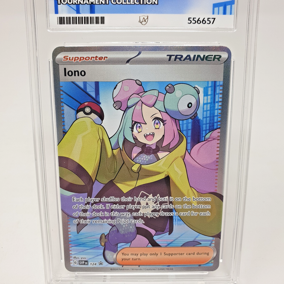 Iono SVP 124 Ace 9 Premium Tournament Graded Pokemon Black Star Promo ...
