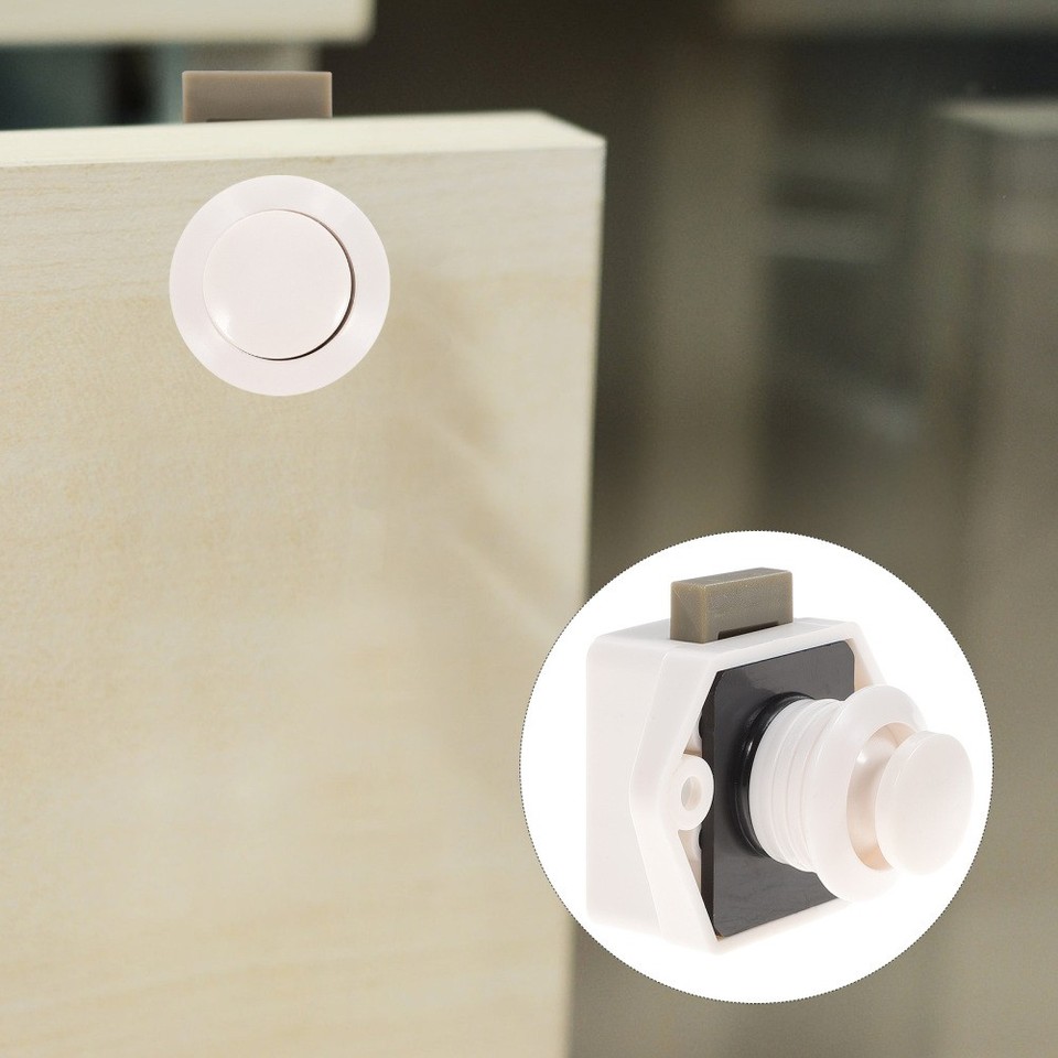 Push Button Latch Cupboard Latch Lock Plating Drawer Cabinet Latch Lock ...