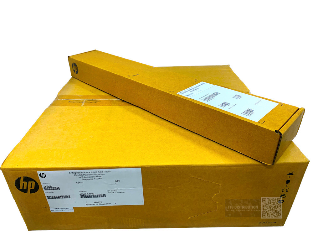 J9586A I Open Box HP E3800-48G-4XG Layer 3 Switch + J9583A 4-Post Rack ...