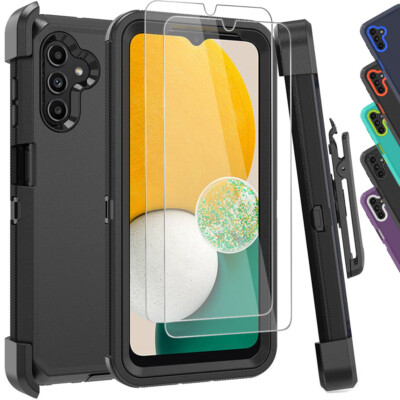 For Samsung Galaxy A13 5G Case Rugged Shockproof Cover+Tempered Glass ...