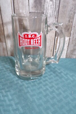 IBC Root Beer Mug Glass very Heavy Vintage D Handle | eBay