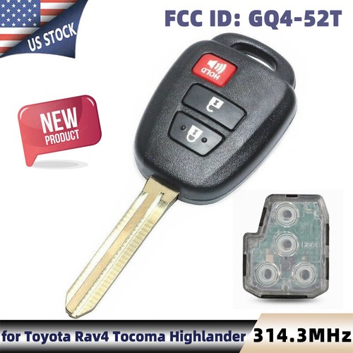 for Toyota Tacoma 2016 - 2019 Replacement Remote Car Key Fob with H ...