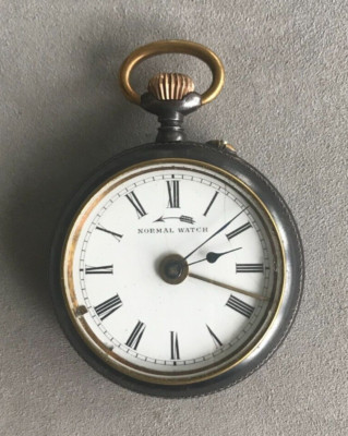 ACIER ALARM POCKET WATCH GUN METAL FINISH RUNS THEN STOPS | eBay