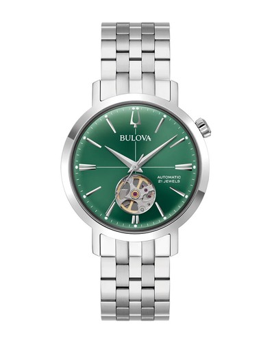 Bulova Classic 96A319 Automatic Green Dial Stainless Steel Watch | eBay