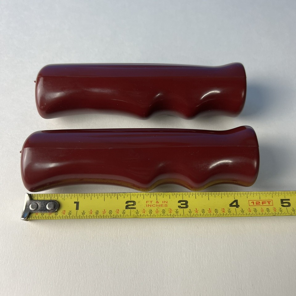 BICYCLE GRIPS 7/8" ID. 4-3/8" LONG MAROON RED FITS SCHWINN SEARS MURRAY ...