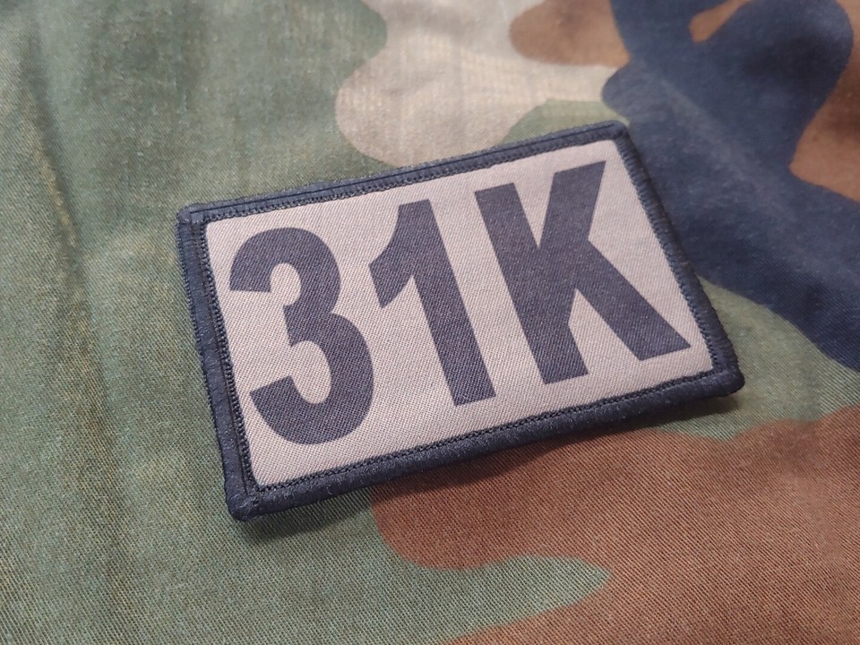 31K MOS Tan Hook Back Hat Bag Morale Patch Army MILITARY WORKING DOG K9 ...