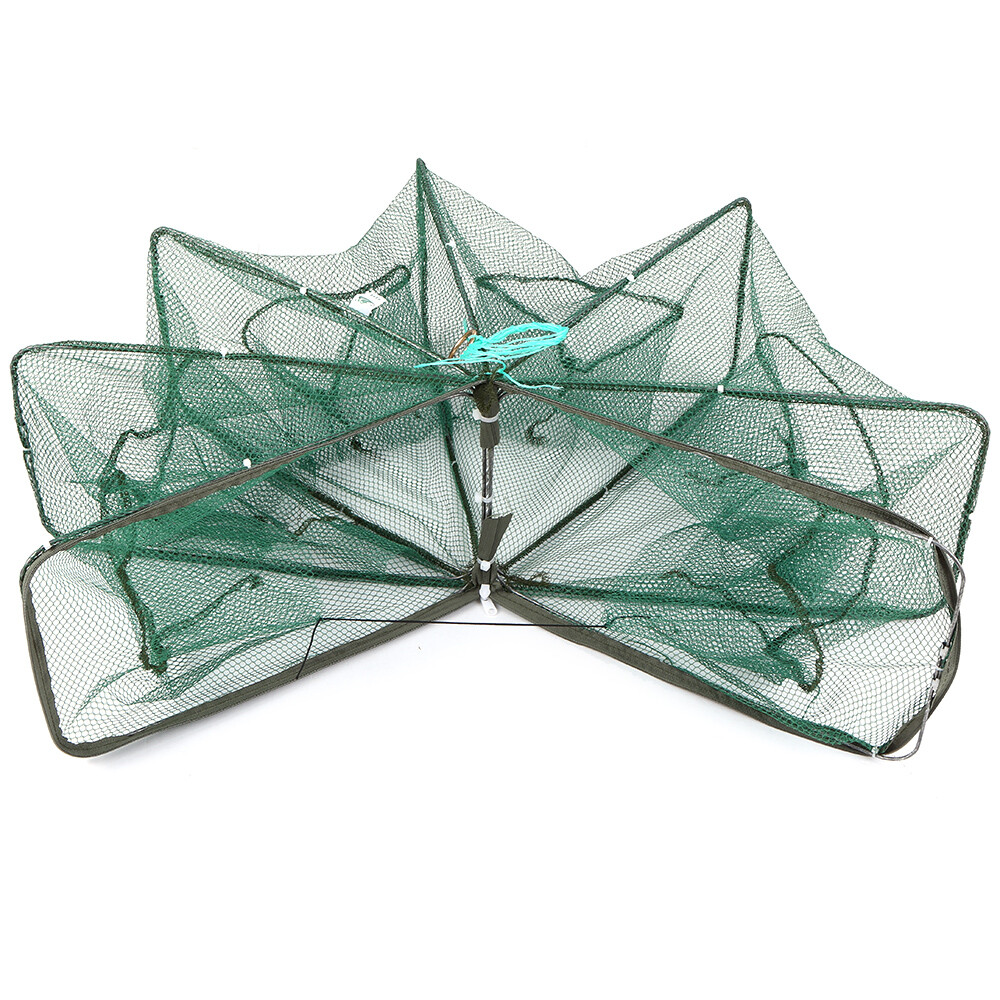 Foldable Fishing Net Hexagon 6 Hole Fishing Net Shrimp Cage Trap Minnow ...