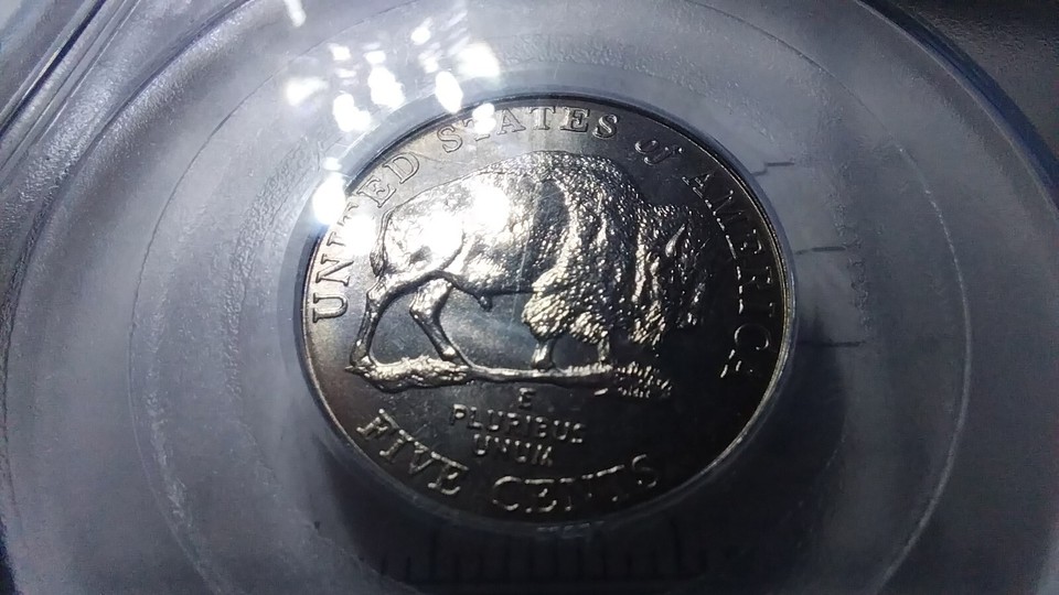 2005 D Jefferson Nickel Speared Buffalo Error BU Gem PCGS SLABBED ...